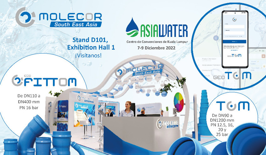 Molecor llegará al Asia Water 2022 del 7 al 9 de diciembre | RETEMA