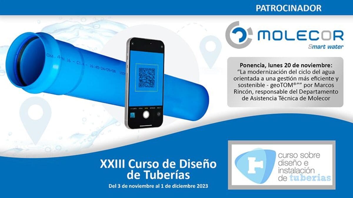 Molecor patrocina y participa en el XXIII Curso de Diseño de Tuberías para transporte de agua ...