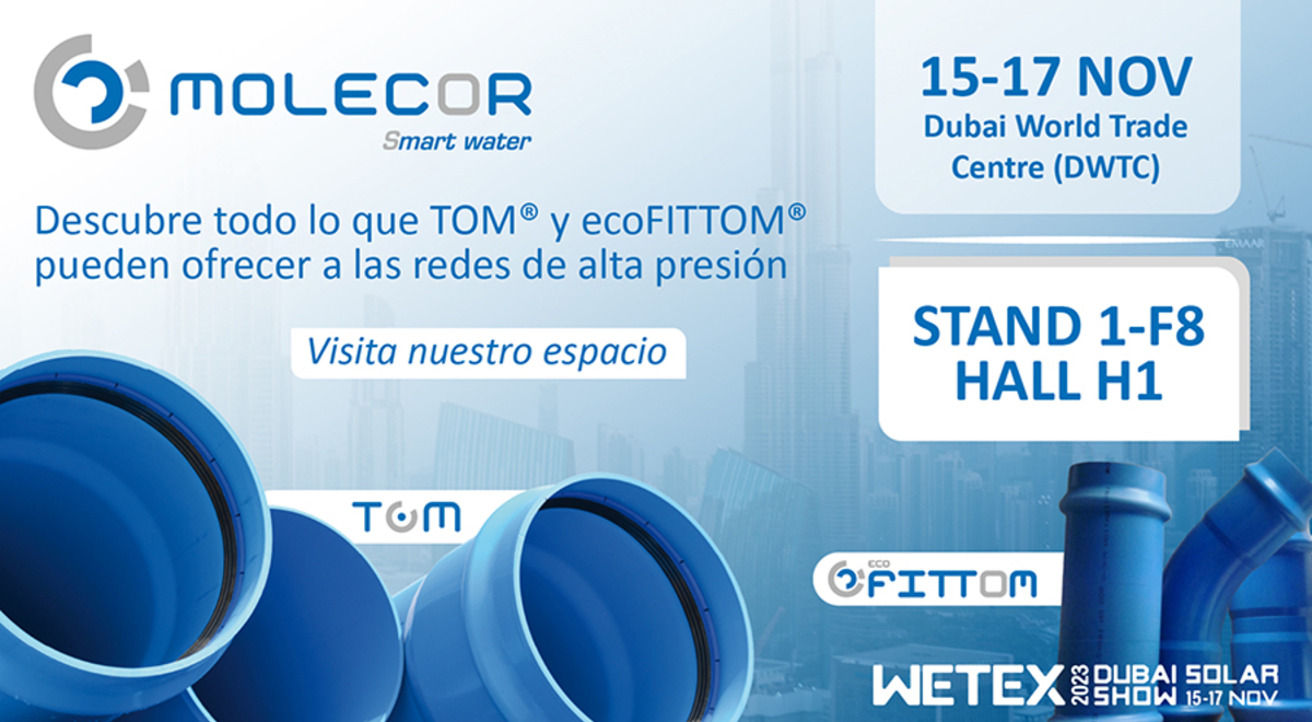 Molecor participará en la feria Wetex and Dubai Solar Show 2023 | RETEMA